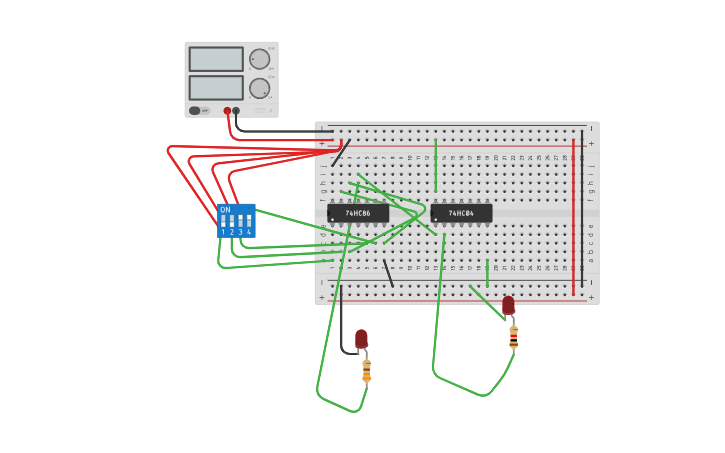 Circuit Design Parity Checker Tinkercad