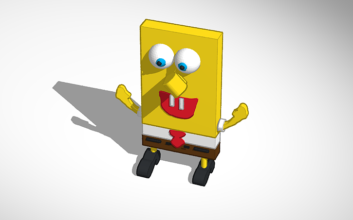 3D design SpongeBob - Tinkercad