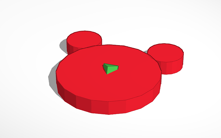 3D design Teddy Bear Button | Tinkercad