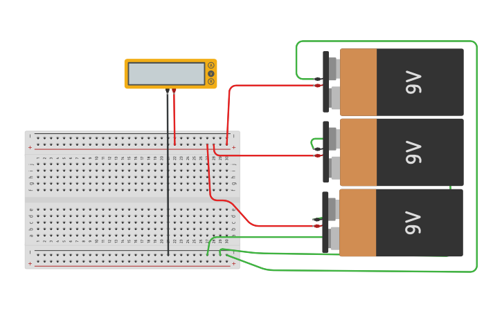 Circuit design Batterie in parallelo | Tinkercad