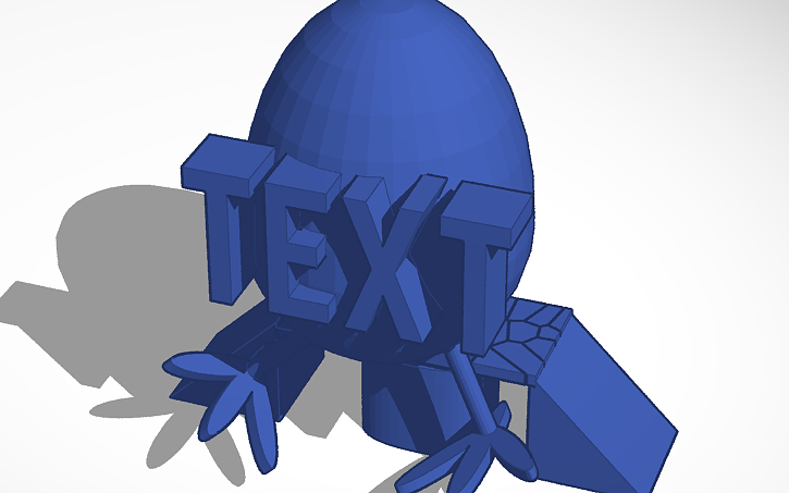 3d Design Text Chicken Tinkercad