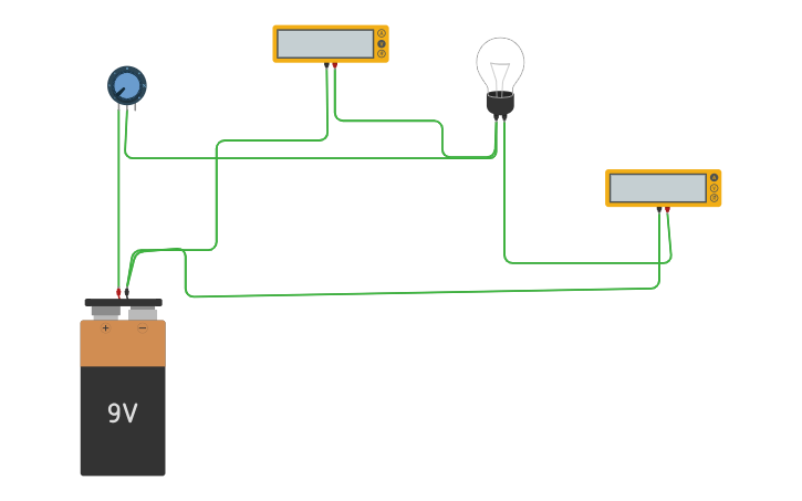 Circuit design ohms law - Tinkercad