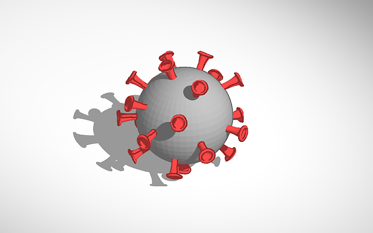 3D design Coronavirus COVID-19 3D - Tinkercad