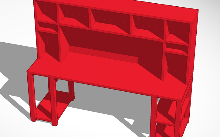 3D design Computer Desk Plan | Tinkercad