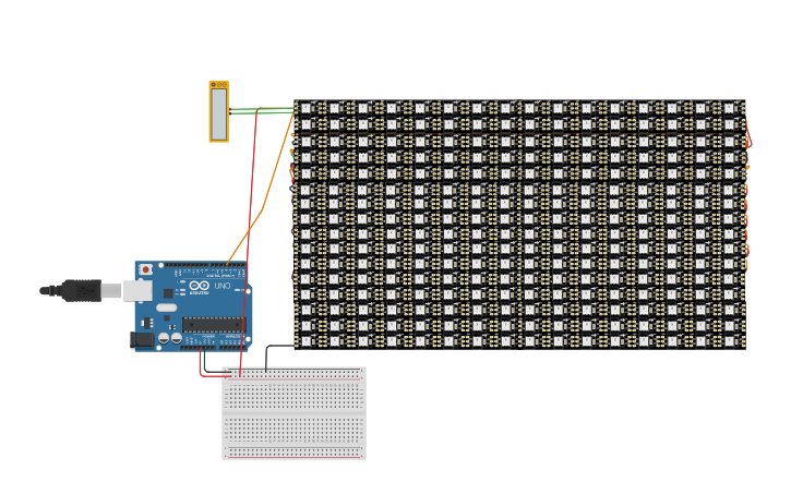 Circuit design Copy of 16x16 neopixels - Tinkercad