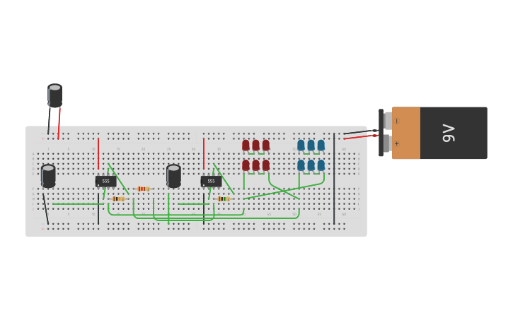 Circuit Design Task 1 The Police Car Flashing Lights Circuit Tinkercad