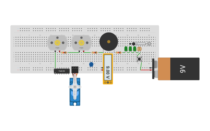 Circuit design Air Conditioning - Tinkercad