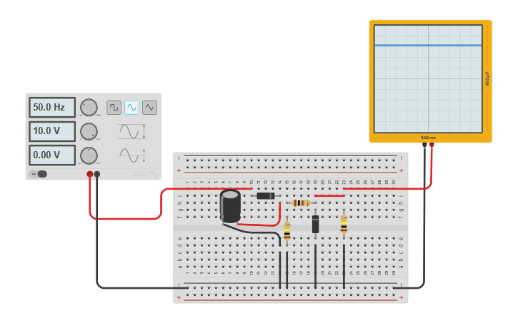 Circuit design DC Power Supply - Tinkercad