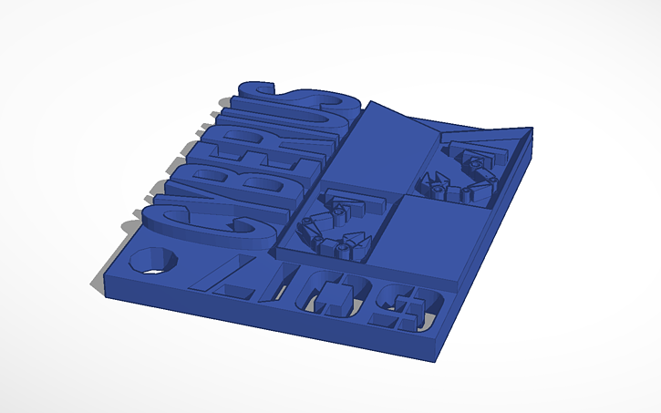 3D design FRC 6017 Cyberius Stronghold souvenir plate - Tinkercad