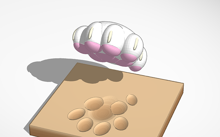 3d Design Cats Paw Print Tinkercad