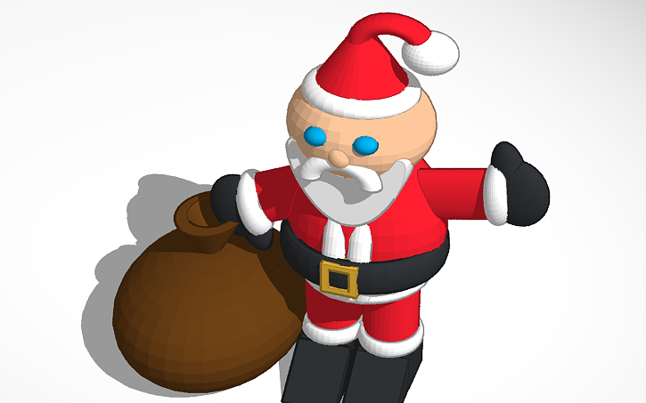 3D design Sants Claus - Tinkercad