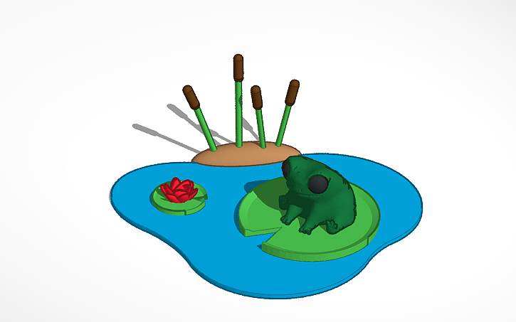 3D design Frog Pond - Tinkercad