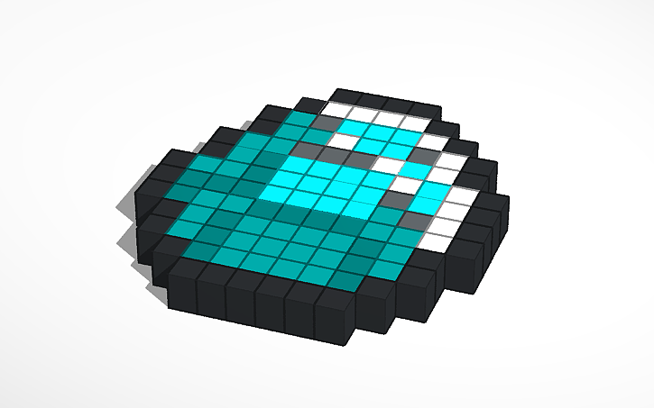 3D design Minecraft Diamond - Tinkercad