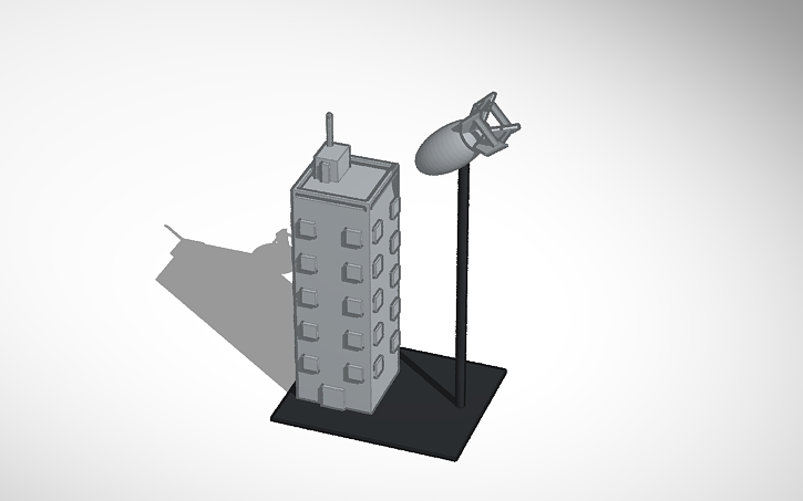 3d Design Tower Nuke Tinkercad