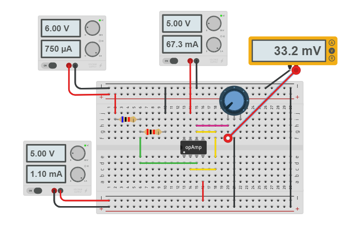 Circuit design Montaje 1b - Tinkercad