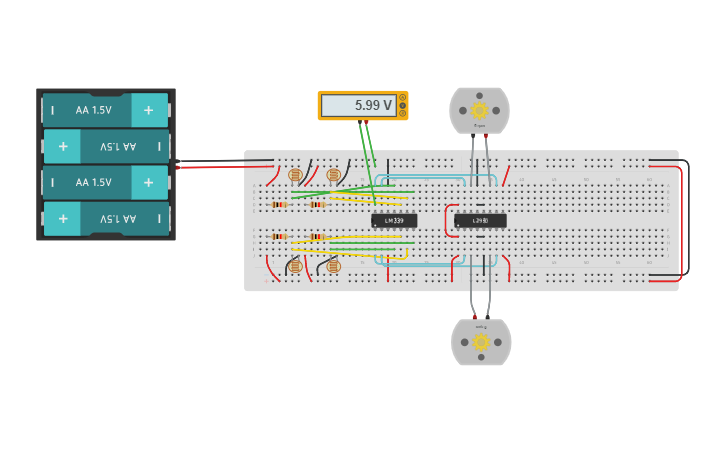 Circuit Design Girasol Lm339 L293d Solar Tracker Tinkercad
