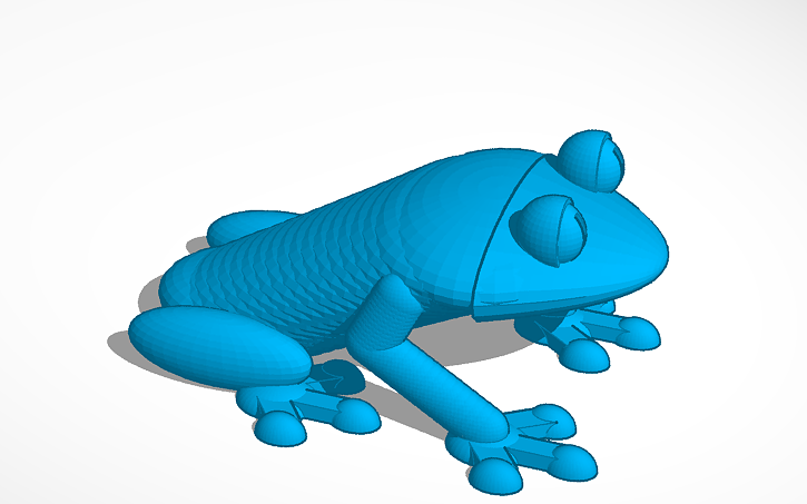3D design frog - Tinkercad