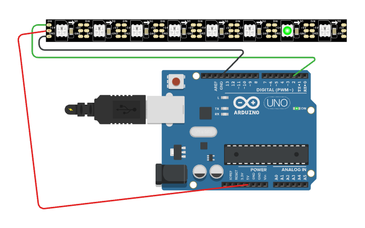Circuit design Functions NeoPixel Strip | Tinkercad