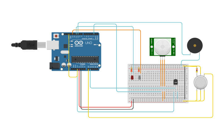 Circuit design IoT (Networks Project) | Tinkercad