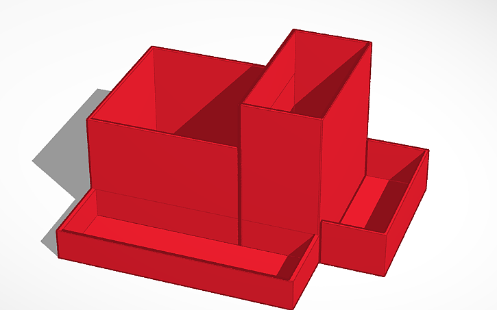 3D design desk organizer - Tinkercad