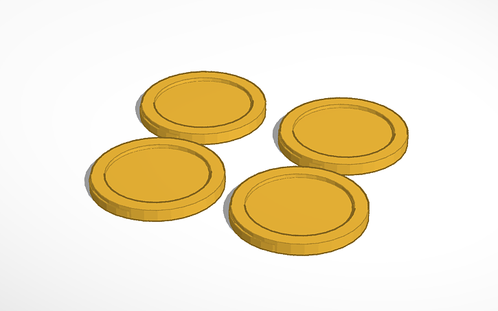3D design coins - Tinkercad