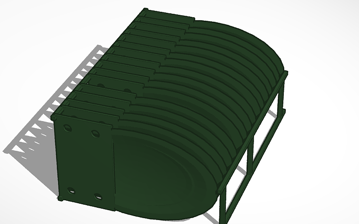 3D design Dragon Scale Armor Scale 16 pcs 3 inch by 5 inch - Tinkercad