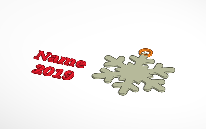 3D design Snowflake ornament - Tinkercad