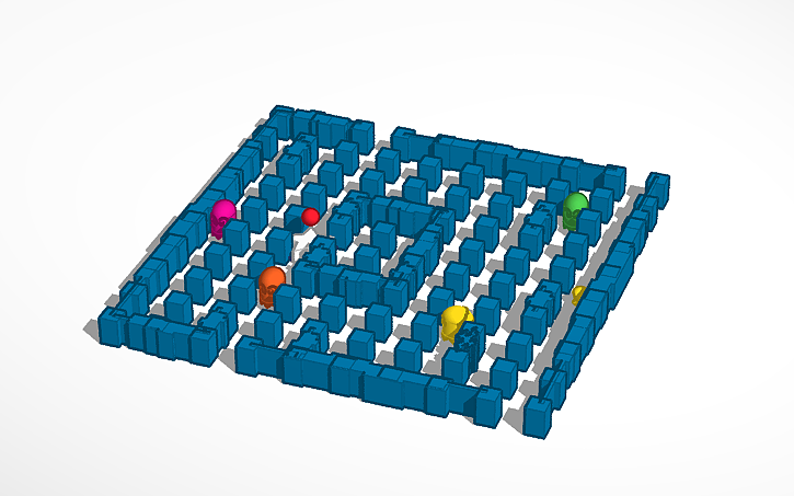 3D design Pacman map | Tinkercad