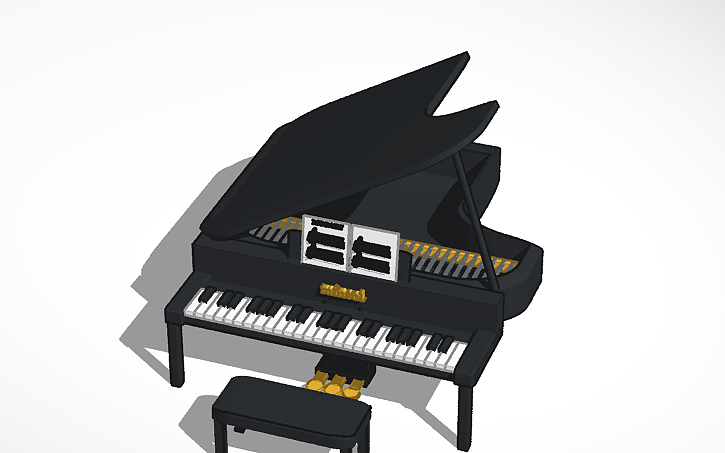 3D design 3201김민솔(2021)의 피아노 - Tinkercad