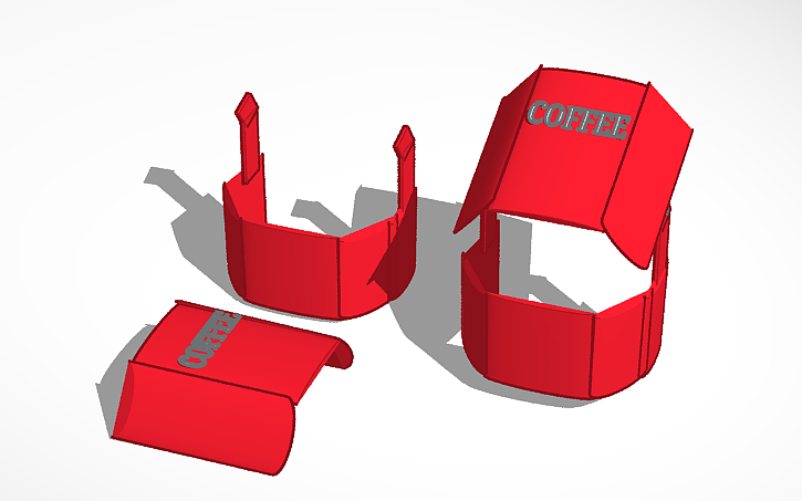 3D design rust coffee can helmet with ice skin - Tinkercad