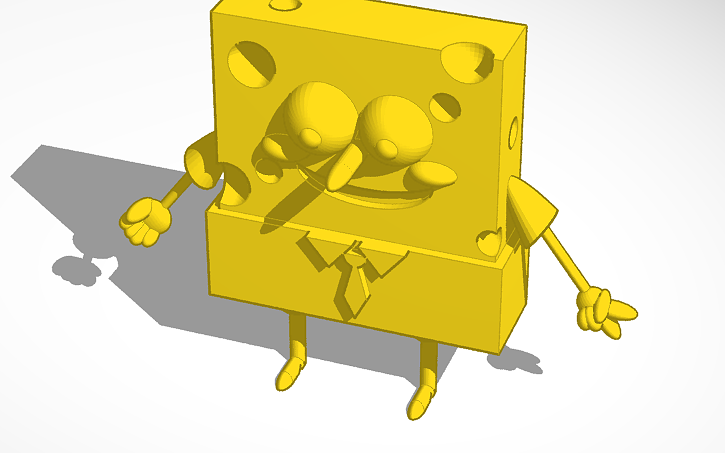 3D design squarepants spongebob - Tinkercad
