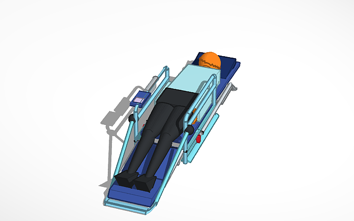 3D design stretcher form with patient | Tinkercad