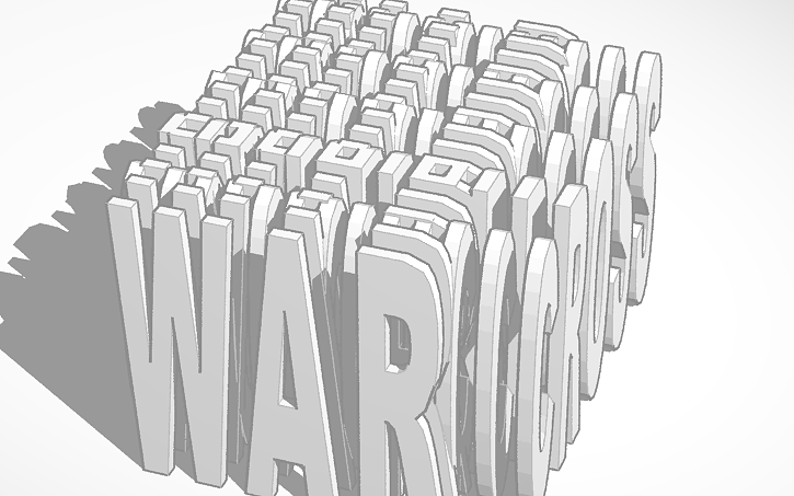 3D design Warcross Logo | Tinkercad