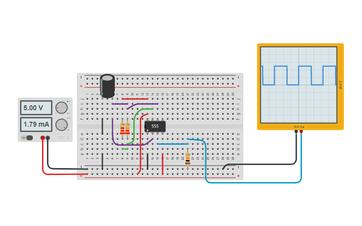 Circuit Design 555 Timer Tinkercad