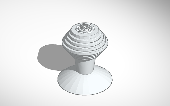 3D design Floral knob - Tinkercad