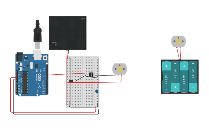 Circuit Design Single Direction Dc Motor Tinkercad