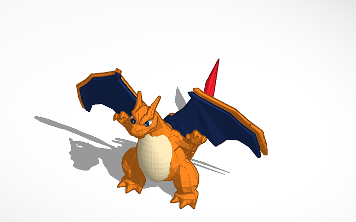3D design charizard - Tinkercad