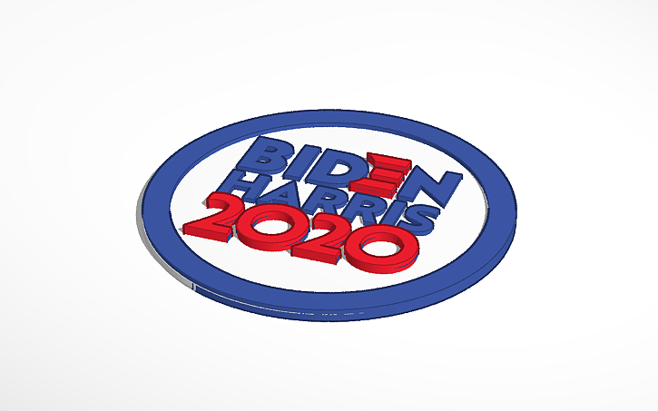 3D design Biden Harris Circle 5 + | Tinkercad