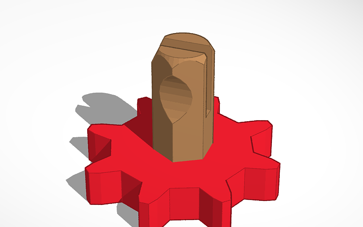 3D design Gear Handle - Tinkercad