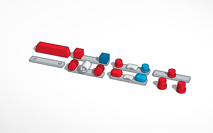 3D design HO Police light bars - Tinkercad