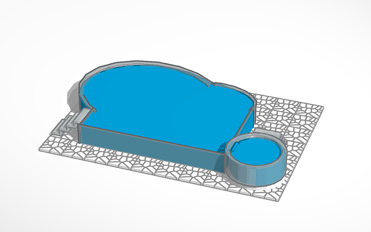 3D design Pool with glass stairs - Tinkercad