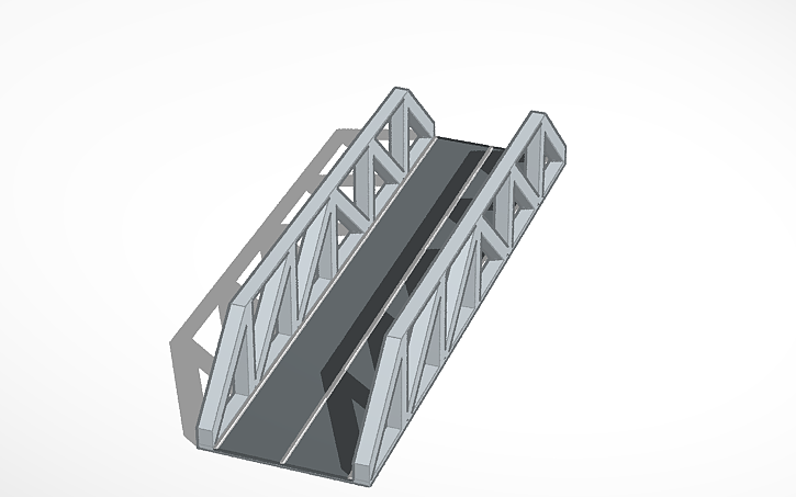 3D design Howe Truss Bridge - Tinkercad