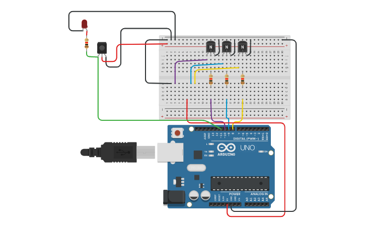 Circuit design Infrared receiver | Tinkercad