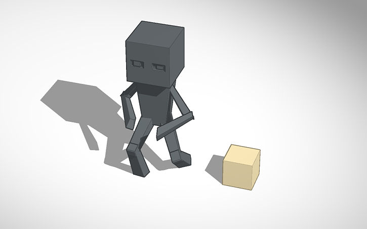 3D design cartoon enderman minecraft - Tinkercad