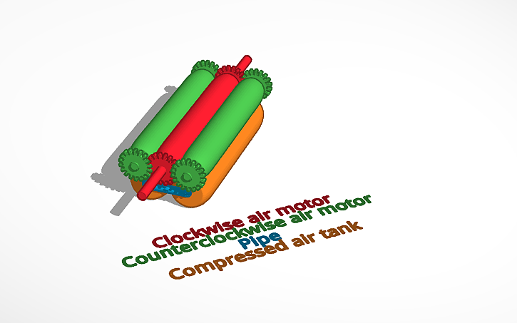 3D design Compressed air engine - Tinkercad