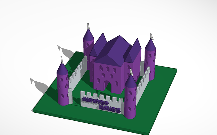 3D design Mini Hogwarts Castle ;) / Haunted House - Tinkercad