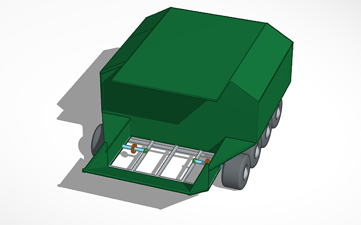 3D design Hydraulic driven 8x8 tank | Tinkercad