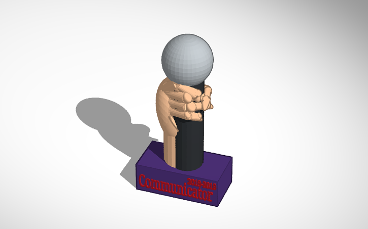 3D design Hand Holding a Microphone- Communicator IB Learner Profile ...