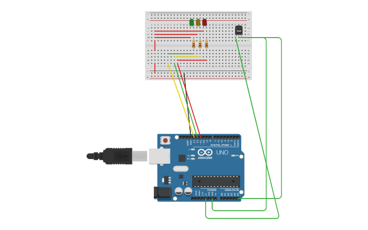 Circuit design Health Monitoring System - Tinkercad