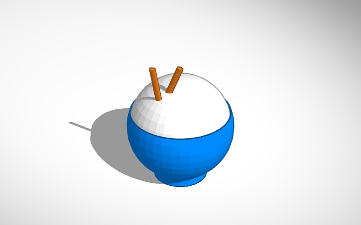 3D design rice bowl | Tinkercad